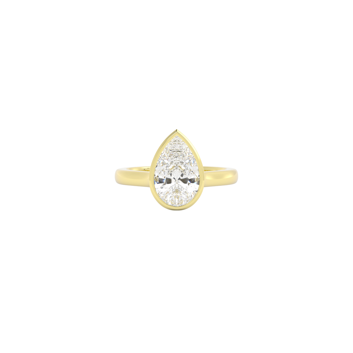 Pear Bezel Set Engagement Ring – Madberet
