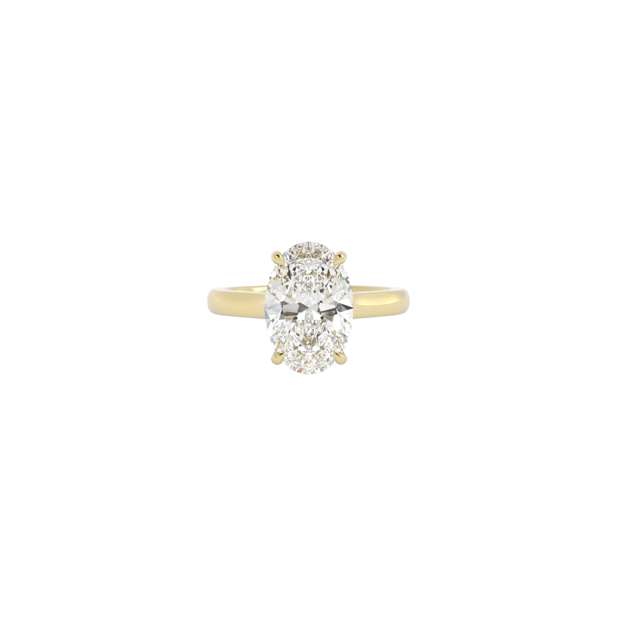 Oval Cathedral Setting Engagement Ring – Madberet